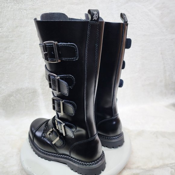 Demonia | Shoes | Demonia Riot8bk 18 Eyelet Unisex Steel Toe Knee Boot ...